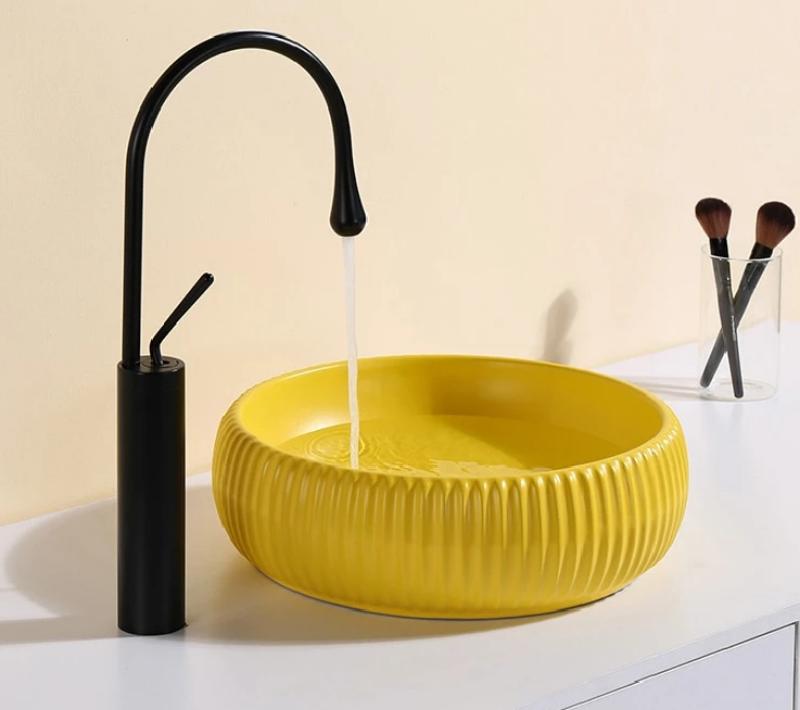 Yellow White Handmade Sink | Best Goodie Shop